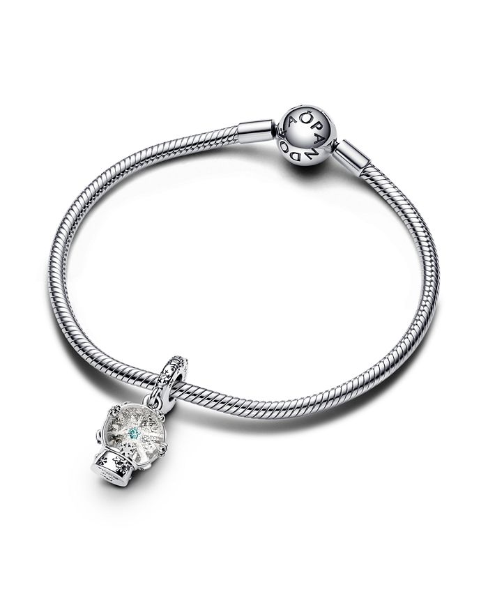 Pandora Cubic Zirconia Snowflake Snow Globe Dangle Charm - Macy's