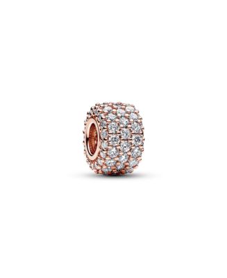 Pandora Cubic Zirconia Pave Triple-Row Charm - Macy's