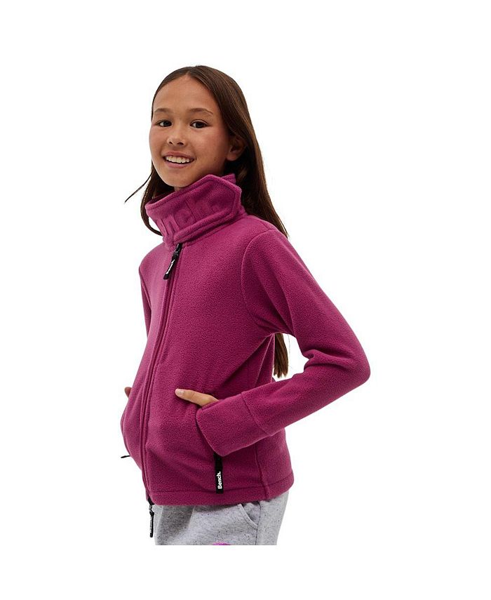 Bench DNA Girls Funnel Microfleece Zip-Up Wrap Neck Jacket - Macy's