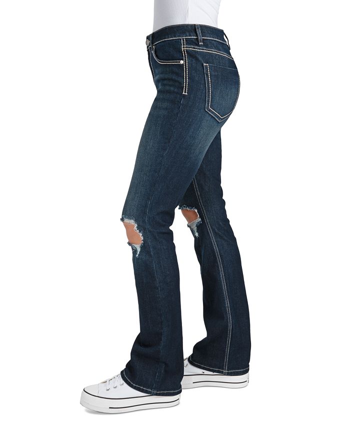 Indigo Rein Juniors' Mid-Rise Ripped Bootcut Jeans - Macy's