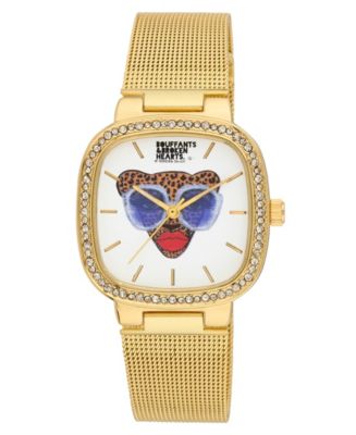 Kendra Dandy Women's Quartz Bouffants and Broken Hearts Gold-Tone Mesh ...