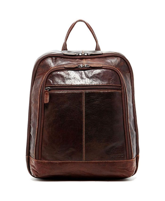 Jack Georges Voyager Leather Professional Backpack - Macy's