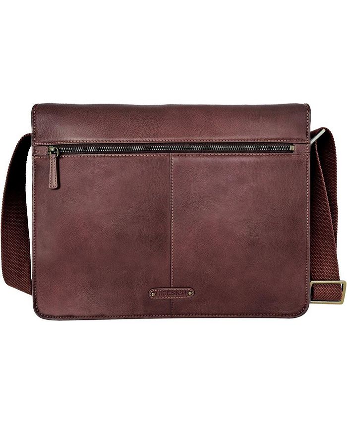 Hidesign Aiden Genuine Leather 15" Unisex Laptop & Messenger Bag - Macy's