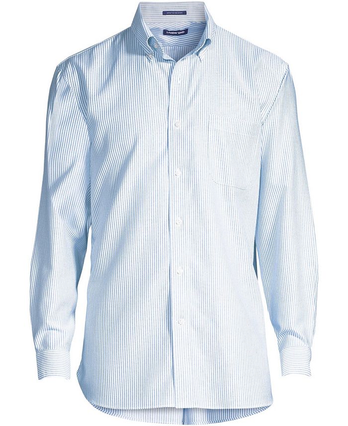 Lands' End Men's Traditional Fit Pattern No Iron Supima Oxford Dress ...