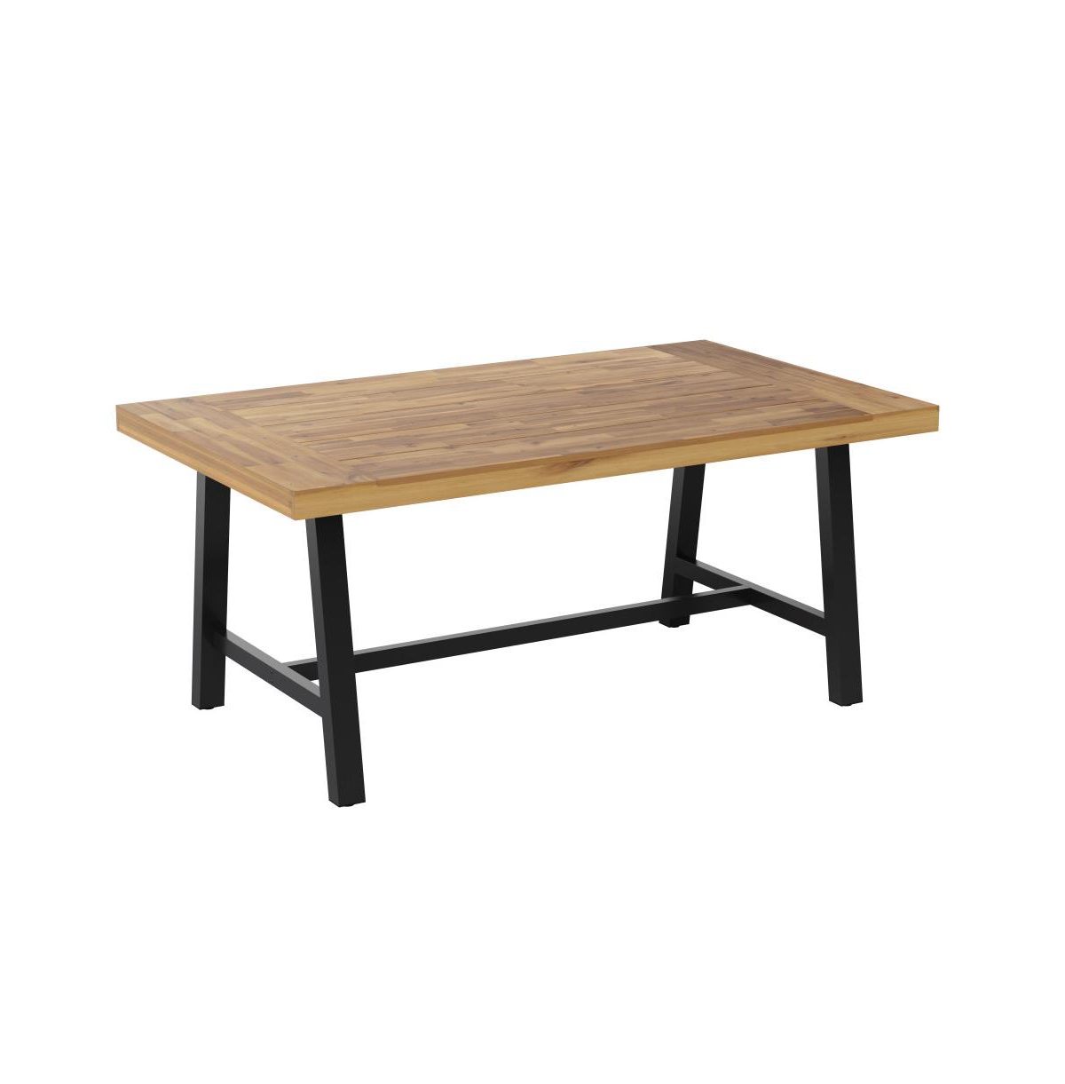 Click here for Zuli Solid Acacia Wood Dining Table With Metal Leg... prices