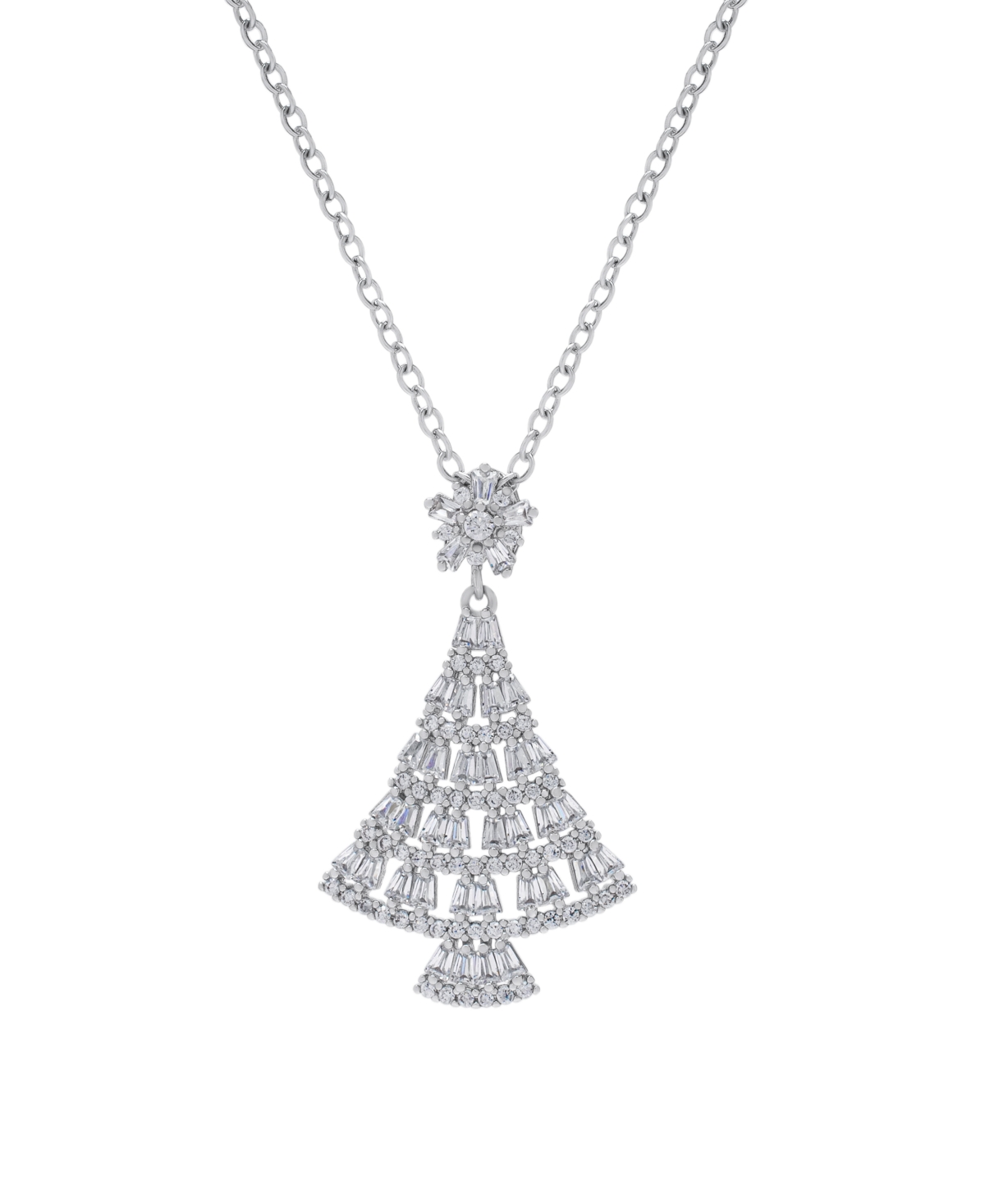 Click here for Macys Cubic Zirconia Baguette Christmas Tree Penda... prices