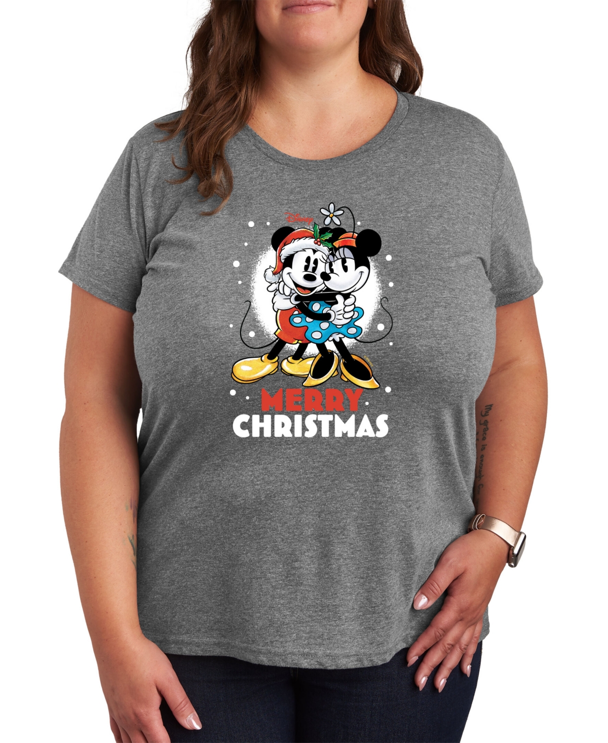 Click here for Air Waves Trendy Plus Size Disney Christmas Graphi... prices