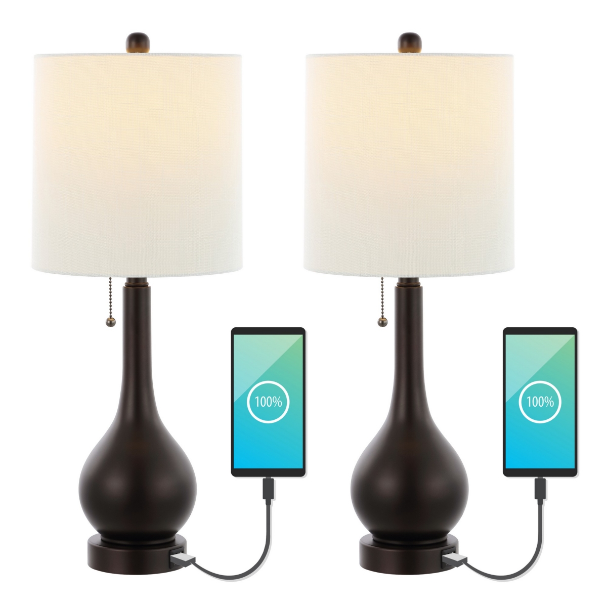 Click here for Tyler Modern Classic Gourd Iron Led Table Lamp wit... prices