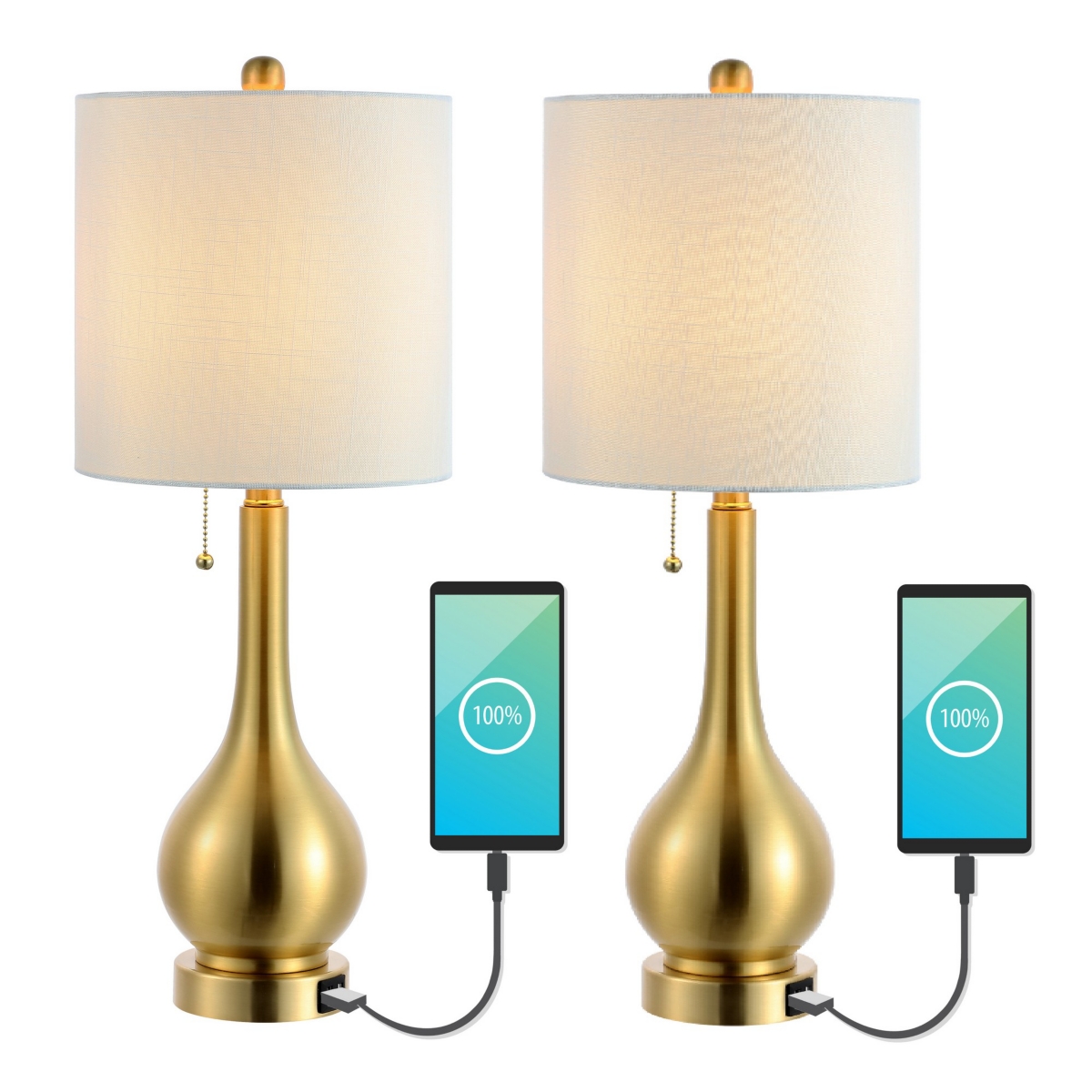 Click here for Tyler Modern Classic Gourd Iron Led Table Lamp wit... prices