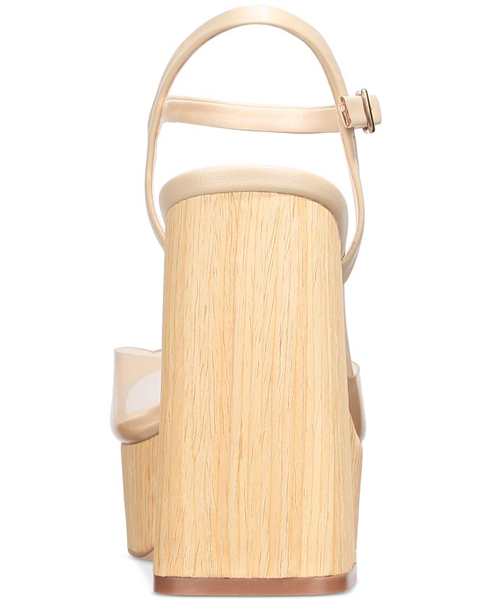THINGS II COME Women's Daceywood Luxurious Wood Platform Sandals - Macy's