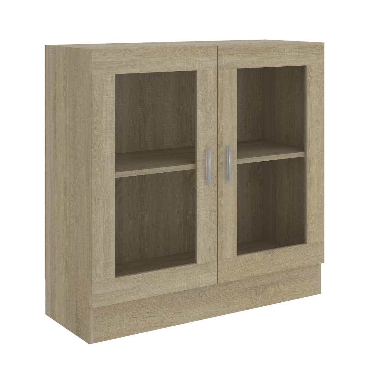 Click here for Vitrine Cabinet Sonoma Oak 32.5x12x31.5 Engineered... prices