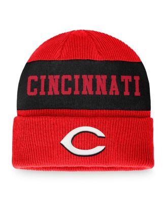 Men's Fanatics Red, Black Cincinnati Reds Wordmark Cuffed Knit Hat - Macy's