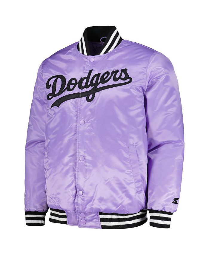 Starter Men's Purple Los Angeles Dodgers Cross Bronx Fashion Satin Full ...