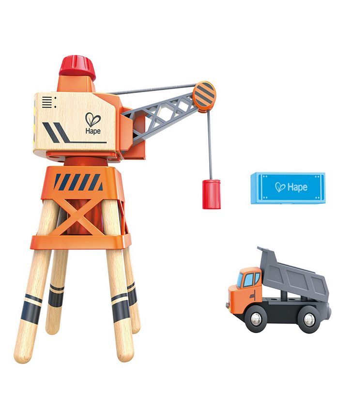 Hape Large Boom Crane Truck Set - Macy's