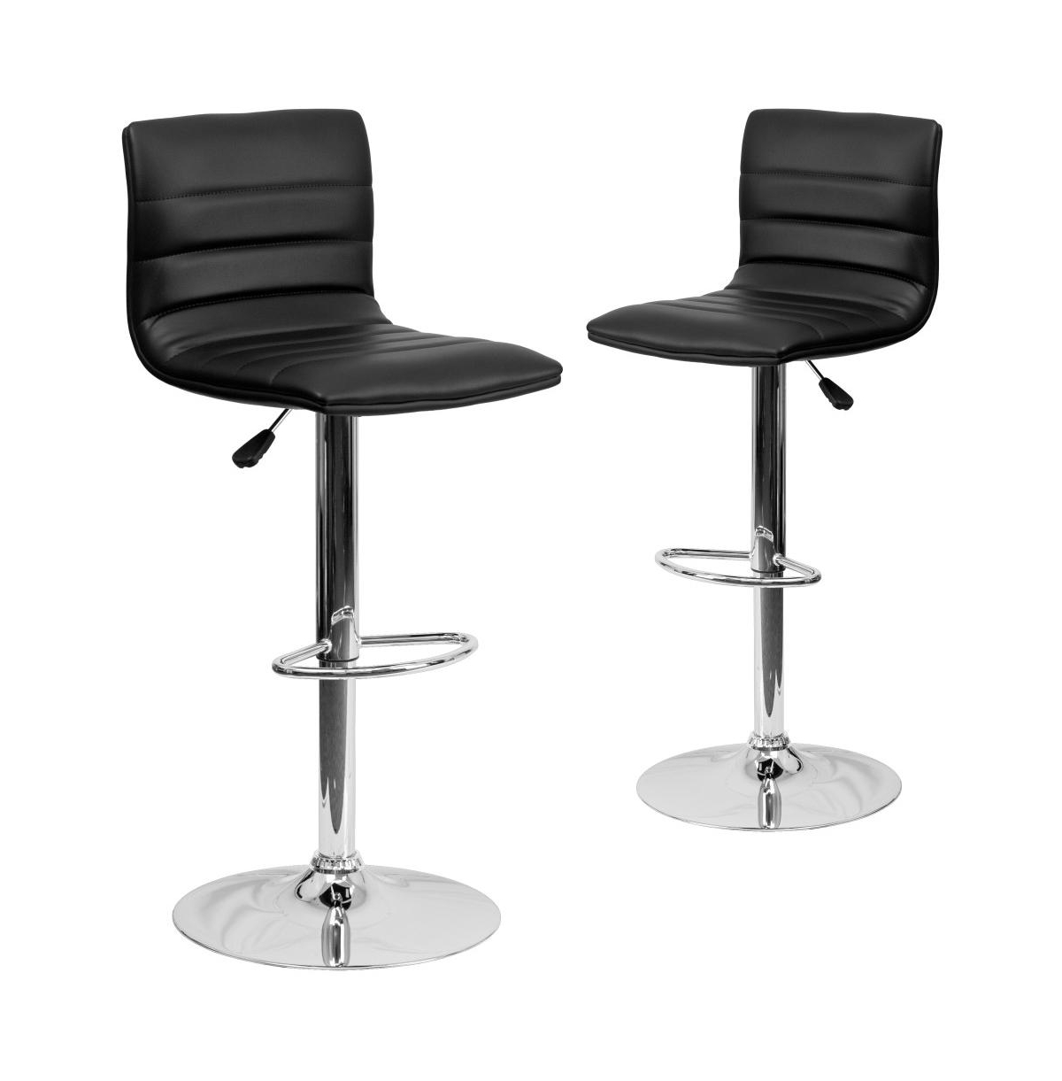 Click here for Modern Vinyl Adjustable Height Barstool With Horiz... prices