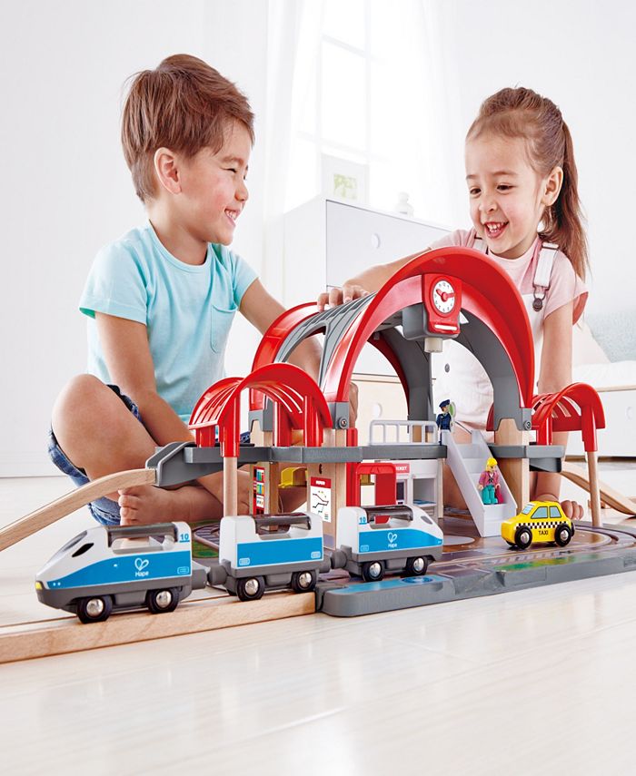 Hape Grand City Station Railway Set - Macy's