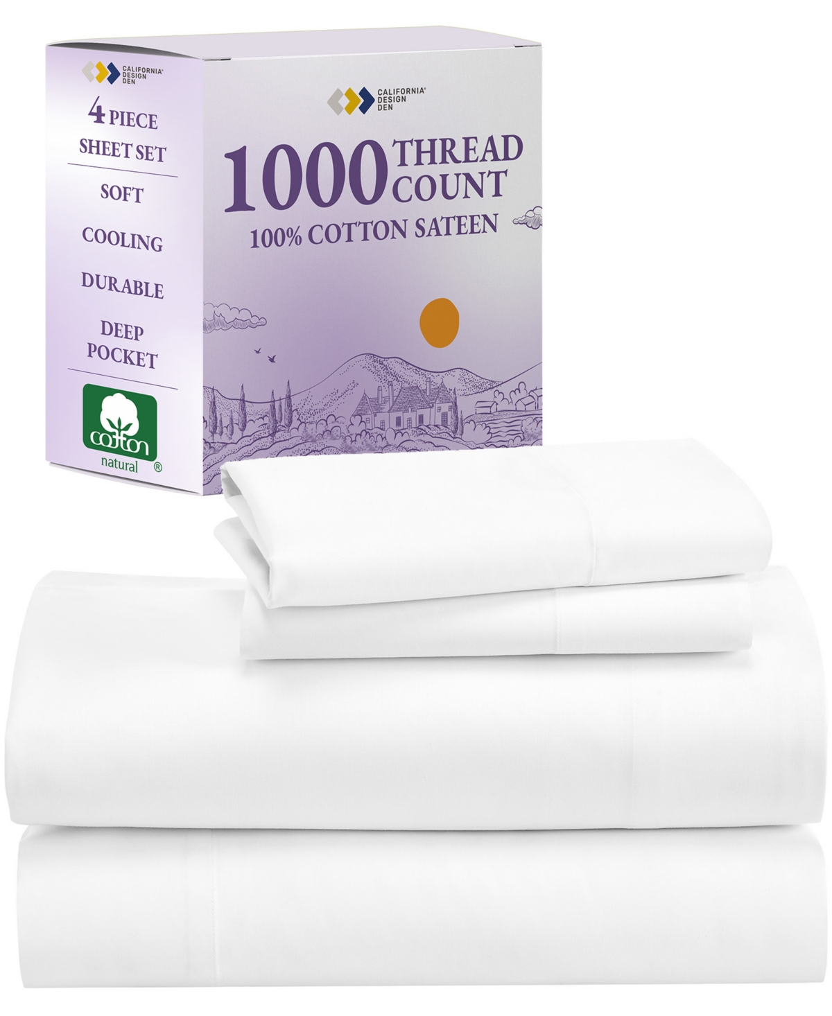 Click here for Luxury 1000 Thread Count Bed Sheets Set - 100 Cott... prices