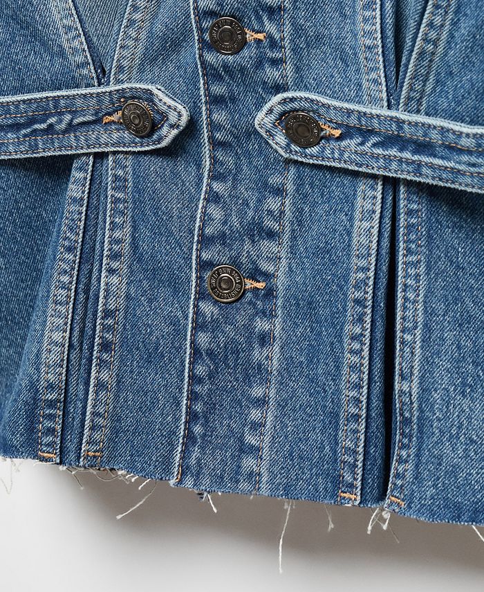 MANGO Women's Fitted Denim Jacket - Macy's