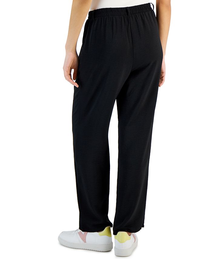 Derek Heart Juniors' Pleated Wide-Leg Elasticized Pants - Macy's