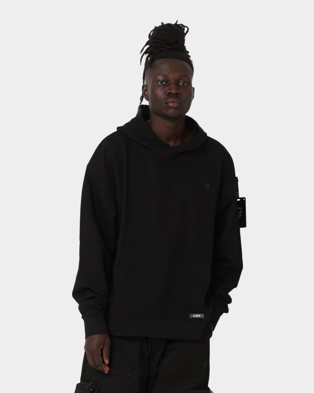 Click here for The Anti Order Mens Boxy Drop Shoulder Hoodie - Bl... prices