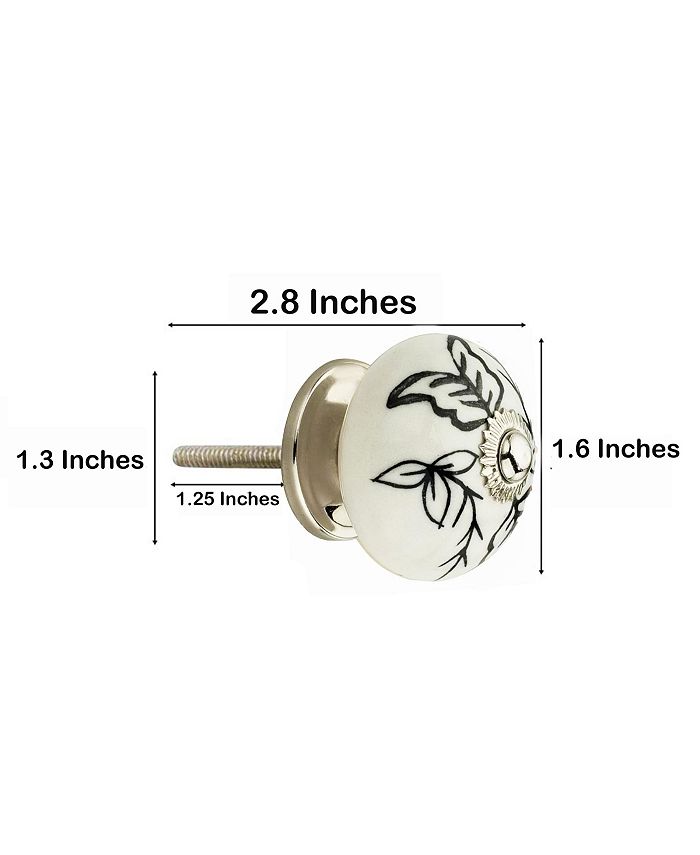 Mascot Hardware Designer 1-3/5 in. Black & White Cabinet Knob (Pack of 10) - Macy's