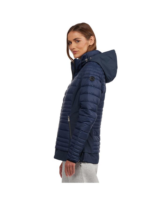 Pajar Women's Makani Ladies Channel Quilted Light Weight Mixed Media Jacket - Macy's