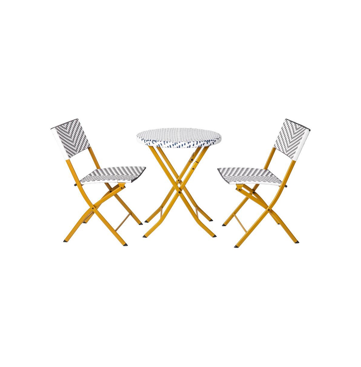 Click here for Emma+Oliver Ciel Three Piece Folding Bistro Set In... prices