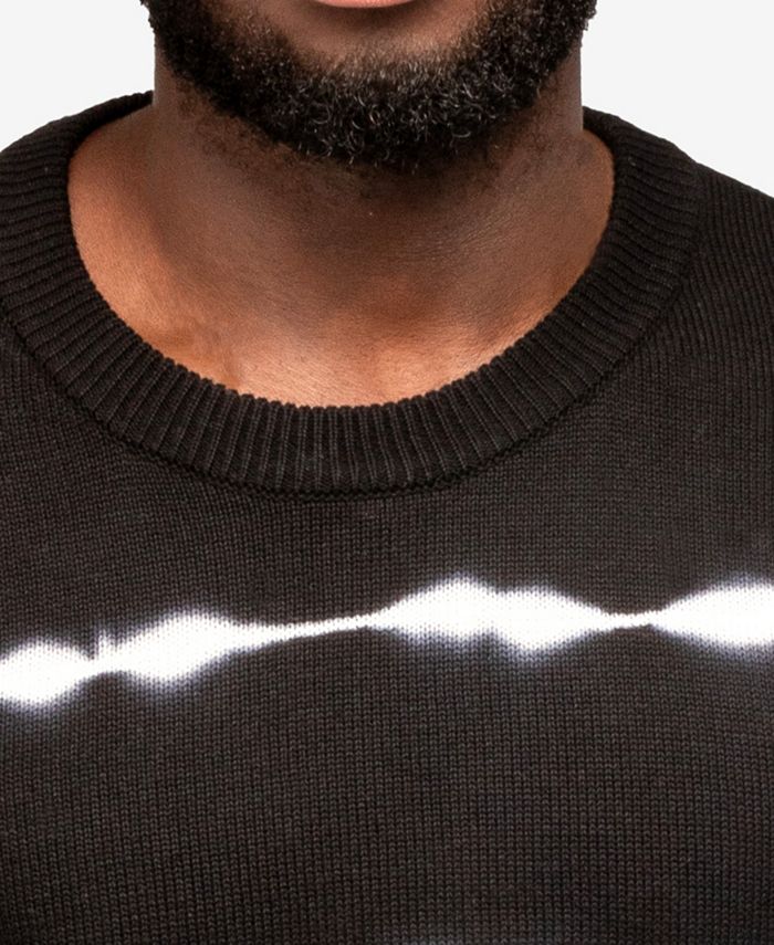 X-Ray Men's Striped Tie Dye Crew Neck Sweater - Macy's