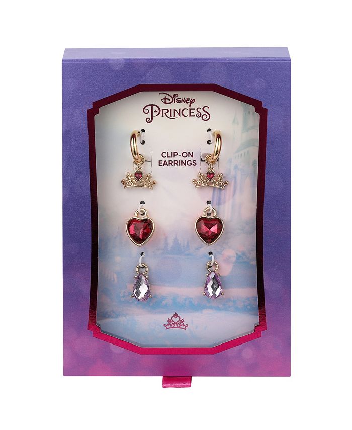 Disney Kid's Princess Multicolor Earring Set - Macy's