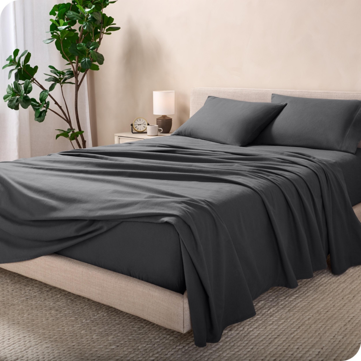 Click here for Bare Home Cotton Flannel Sheet Set - Grey prices
