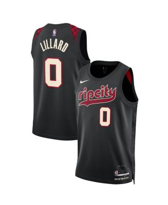 Nike Men's and Women's Damian Lillard Black Portland Trail Blazers 2023 ...