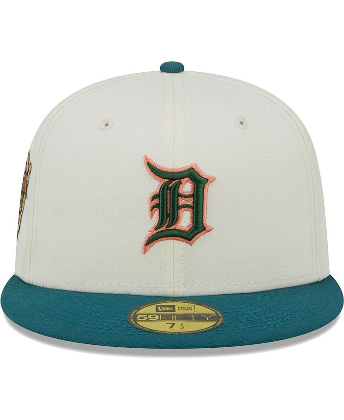 New Era Men's Cream Detroit Tigers Chrome Evergreen 59FIFTY Fitted Hat ...