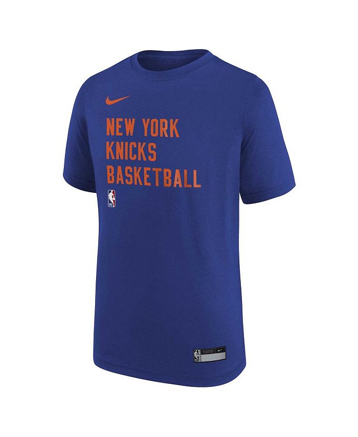 Nike Big Boys Blue New York Knicks Essential Practice T-shirt - Macy's