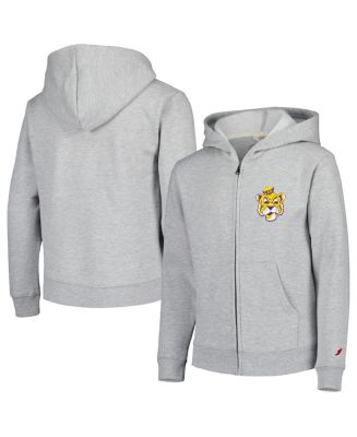 Big Boys League Collegiate Wear Heather Gray LSU Tigers Full-Zip Hoodie ...