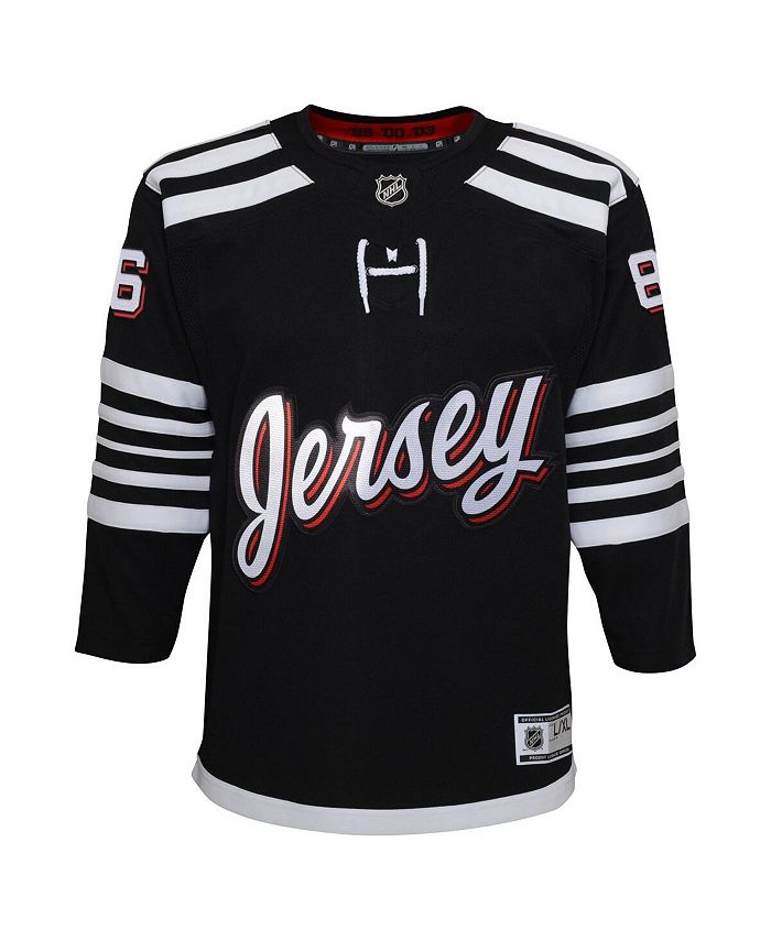 Outerstuff Big Boys Jack Hughes Black New Jersey Devils Alternate ...