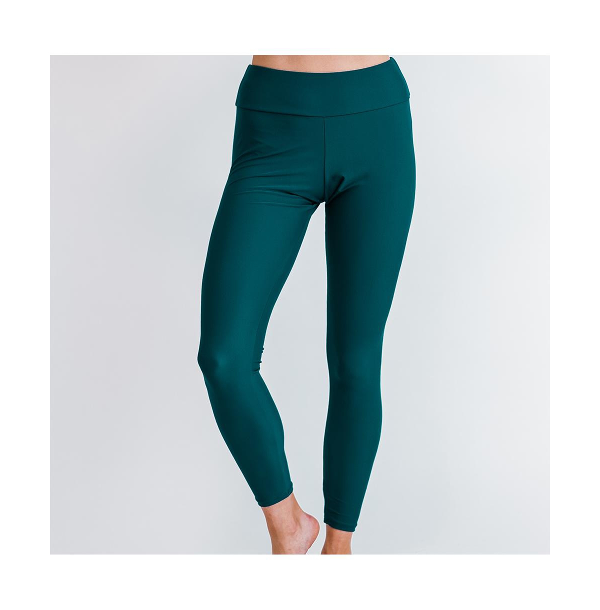 Click here for Calypsa Womens Long Swim Leggings - Dark jade prices