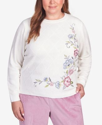 Alfred Dunner Plus Size Swiss Chalet Texture Embroidered Chenille ...