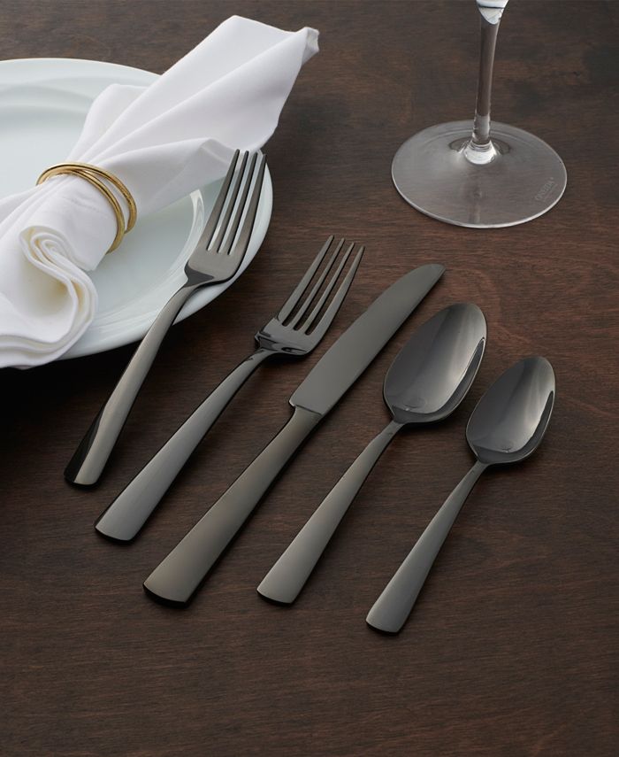 Oneida Aptitude Glossy Midnight Set, 20 Piece - Macy's