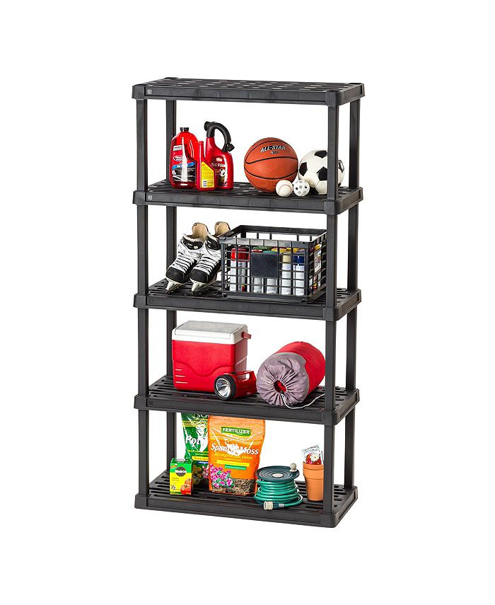 IRIS USA 5-Tier Shelving Unit, 73" Fixed Height, Large Storage ...