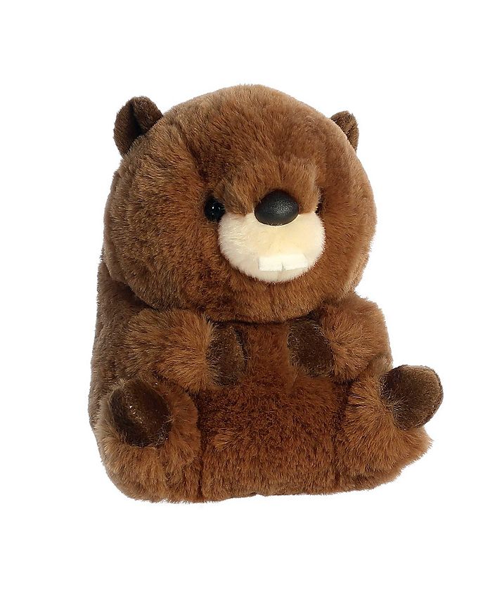 Aurora Mini Beethoven Beaver Rolly Pet Round Plush Toy Brown 5.5" - Macy's
