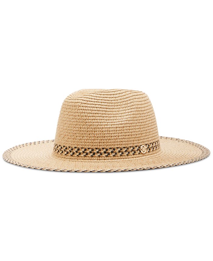Steve Madden Tri Colored Straw Panama Hat - Macy's