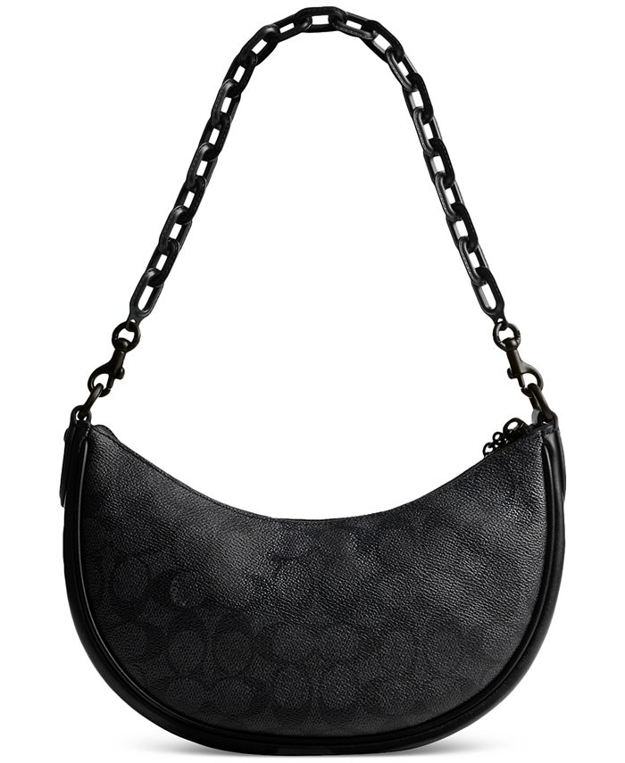 COACH Coated Canvas Signature Mira Shoulder Bag - Macy's