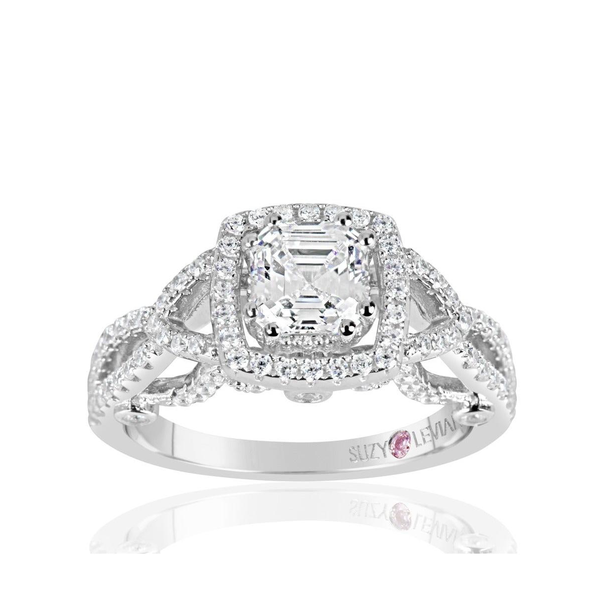 Click here for Suzy Levian Sterling Silver Asscher Cut Cubic Zirc... prices