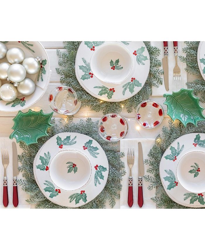VIETRI Lastra Evergreen Dinnerware European Dinner Plate - Macy's