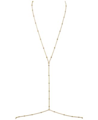 OMA THE LABEL 18k Gold-Plated Dainty Bead Body Chain - Macy's
