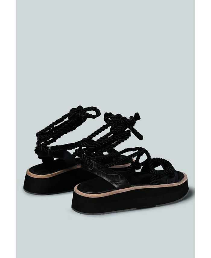 Rag & Co KENDALL Womens Strings Platform Leather Sandal - Macy's