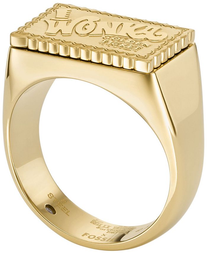 Fossil X Willy Wonka Special Edition Unisex Gold-Tone Stainless Steel ...