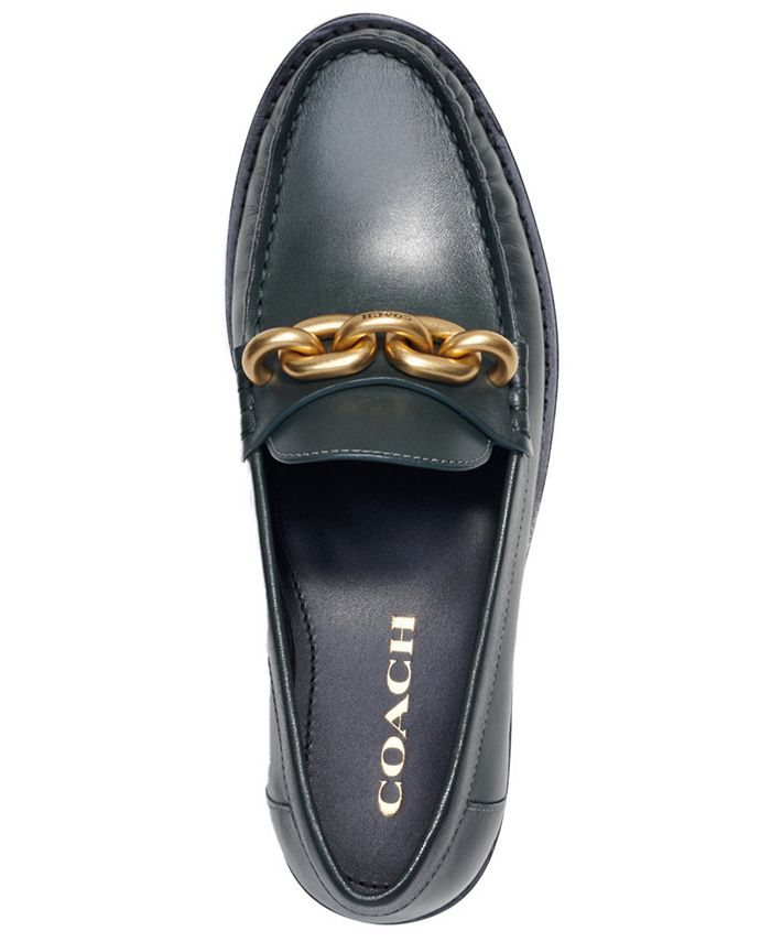 COACH Women's Jess Chain-Strap Moccasin Loafer Flats - Macy's