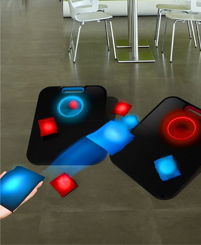 Black Series Light Up Bean Bag Toss Outdoor Game Set with Boards - Macy's