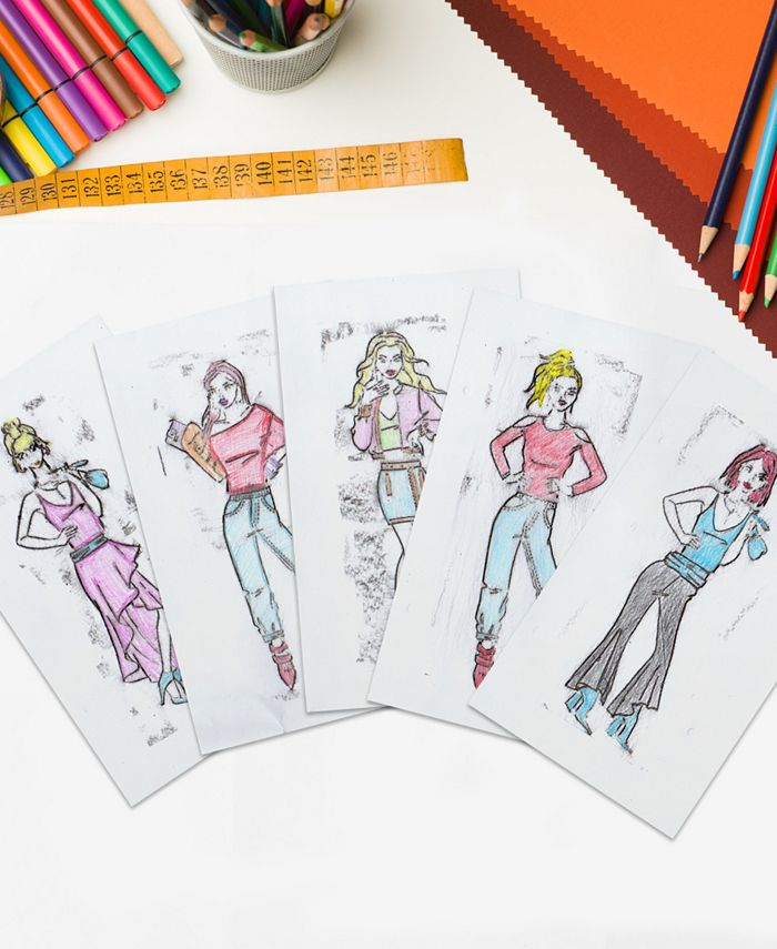 Geoffrey's Toy Box Kids Fashion Designer Activity Drawing Set, Created ...